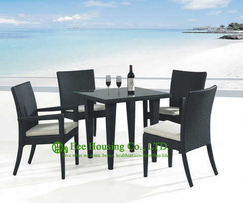 China Outdoor PE Rattan Chairs and Rattan Dining Table For Sale, Durable and Eco-friendly supplier